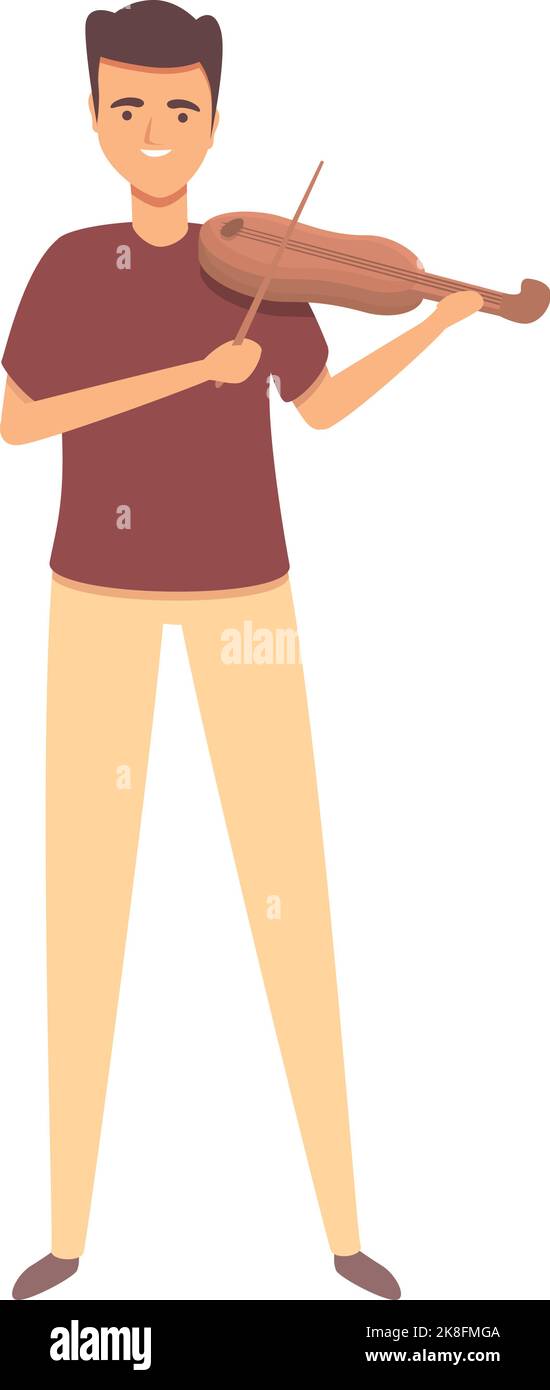 Violin musician icon cartoon vector. Street music. Singer concert Stock ...