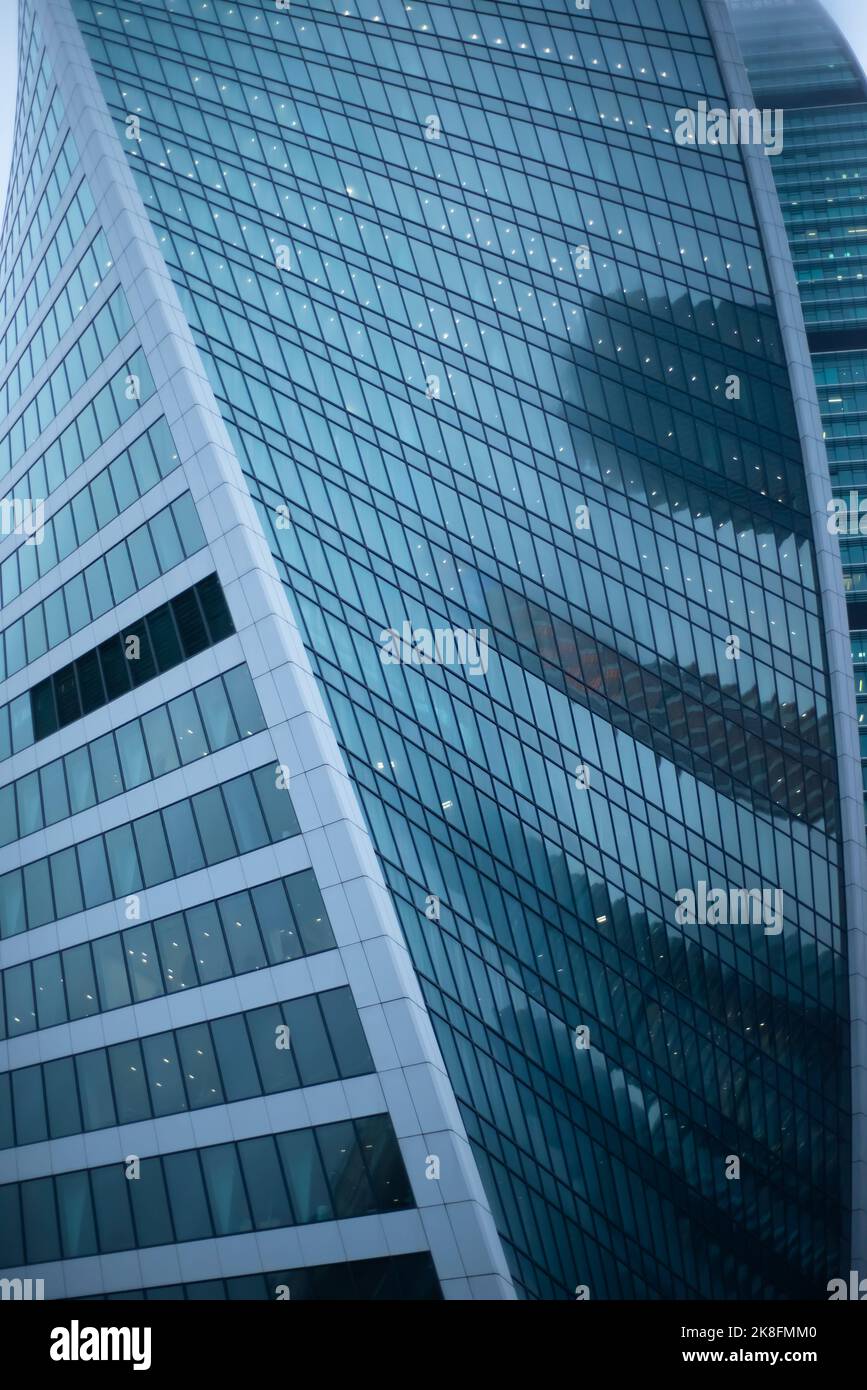 Backgrounds of skyscrapers. Glass towers for offices and living ...