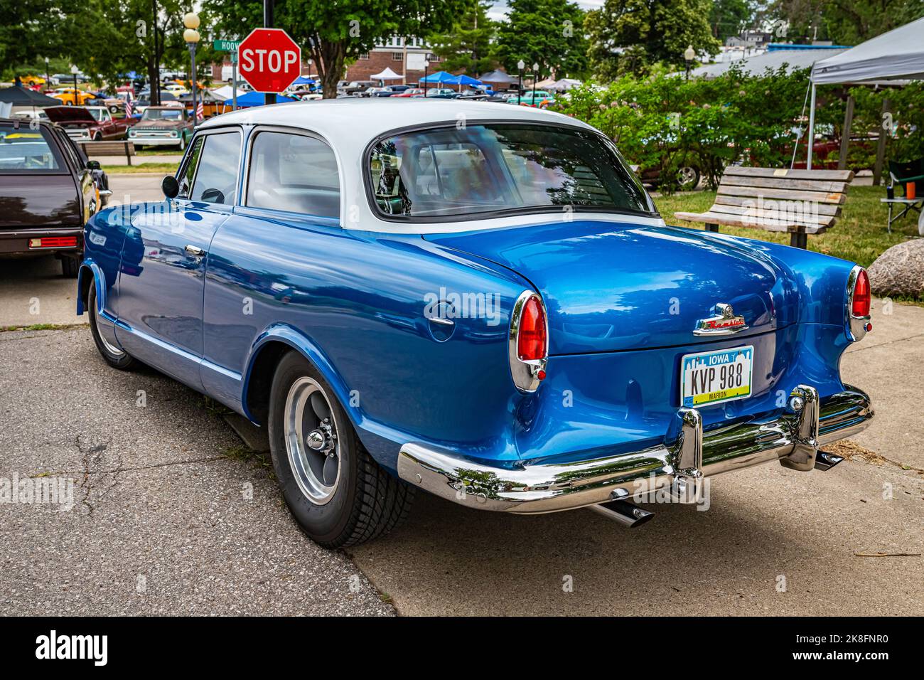 Des Moines, IA - July 01, 2022: High perspective rear corner view of a ...