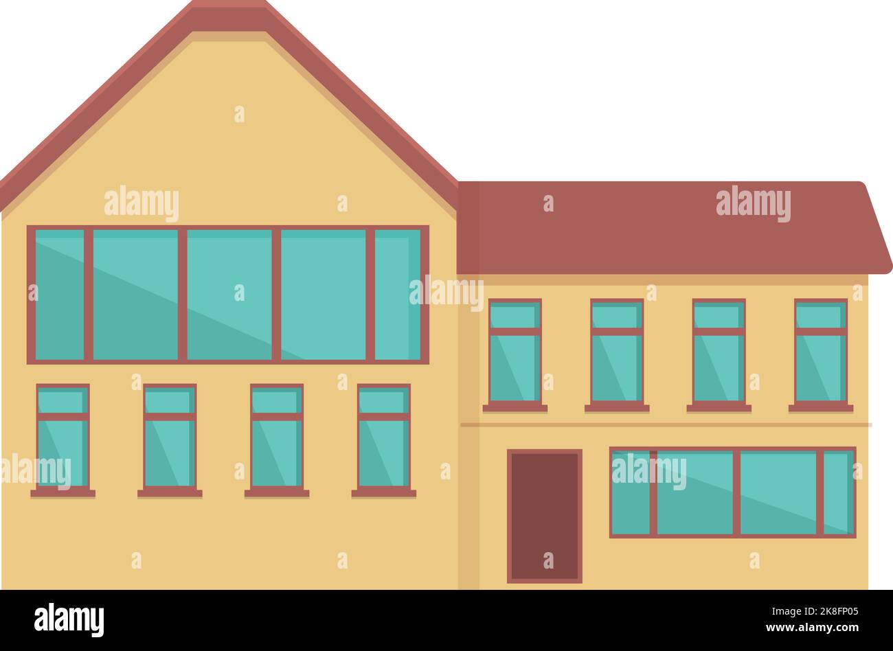 Window villa icon cartoon vector. Modern home. Front mansion Stock ...