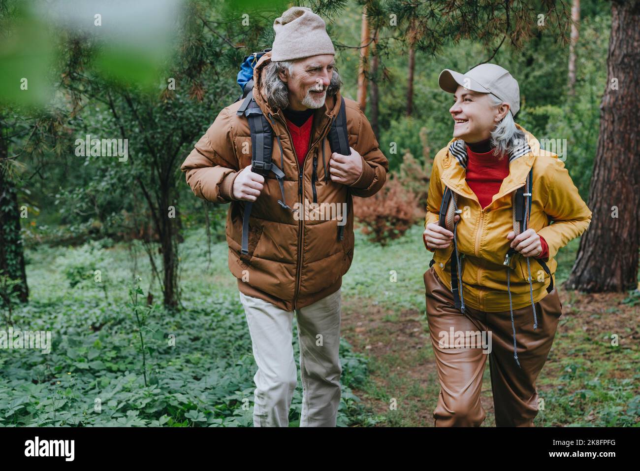 Couple walking forest hi-res stock photography and images - Alamy