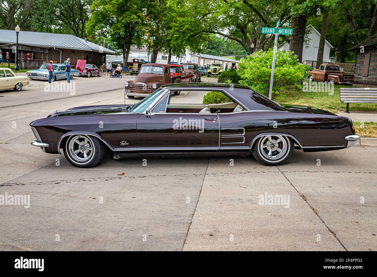 Des Moines, IA - July 01, 2022: High perspective side view of a 1964 ...