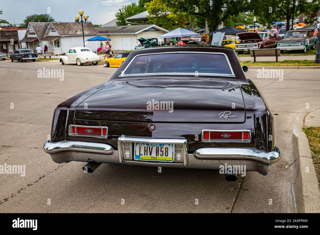 Des Moines, IA - July 01, 2022: High perspective rear view of a 1964 ...