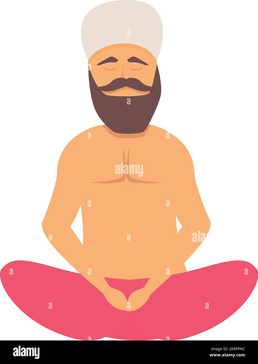 Happy yogi man icon cartoon vector. Indian pose. Male calm Stock Vector ...