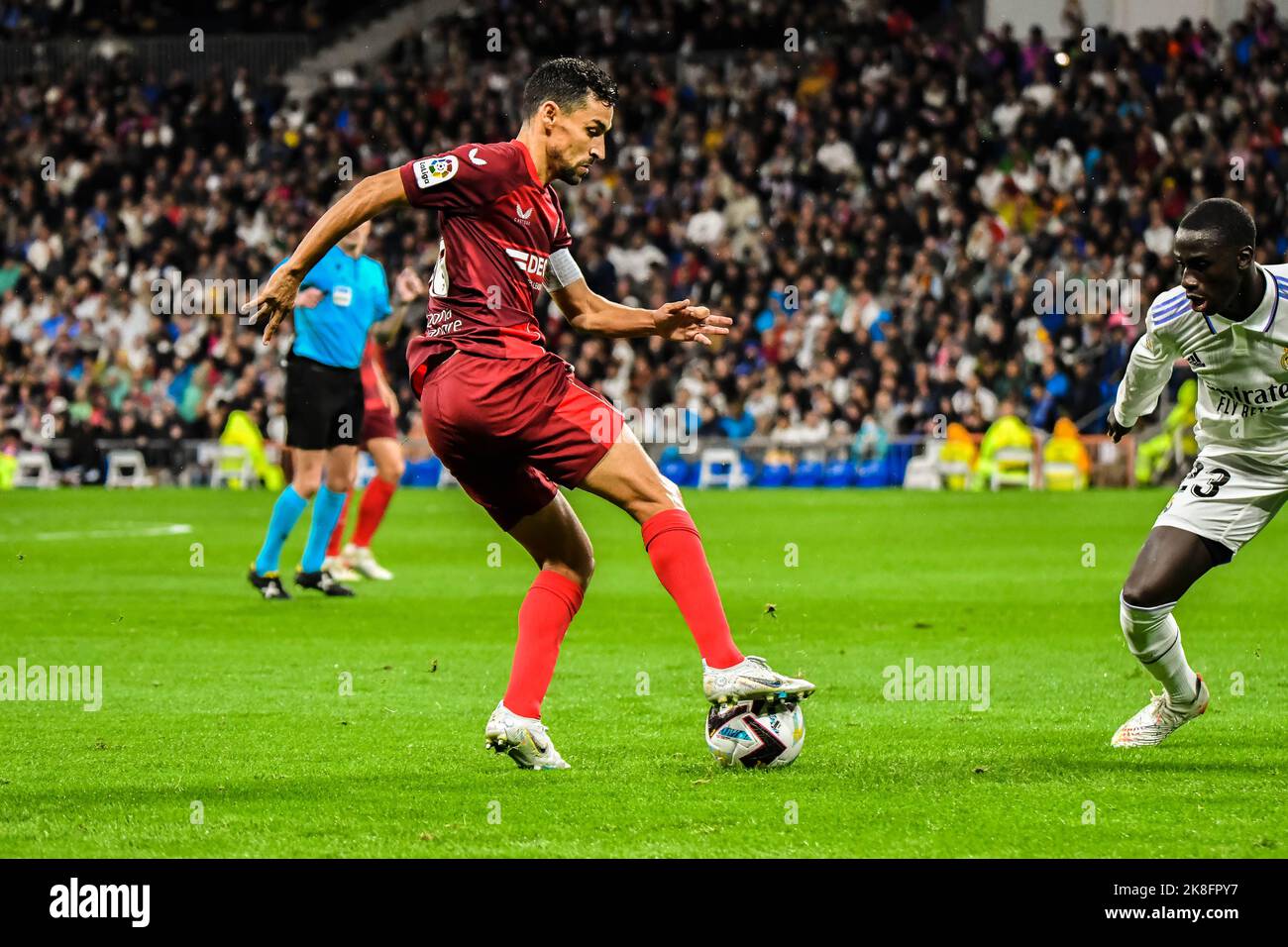 MADRID, SPAIN - OCTOBER 22: Jesus Navas of Sevilla CF during the match ...