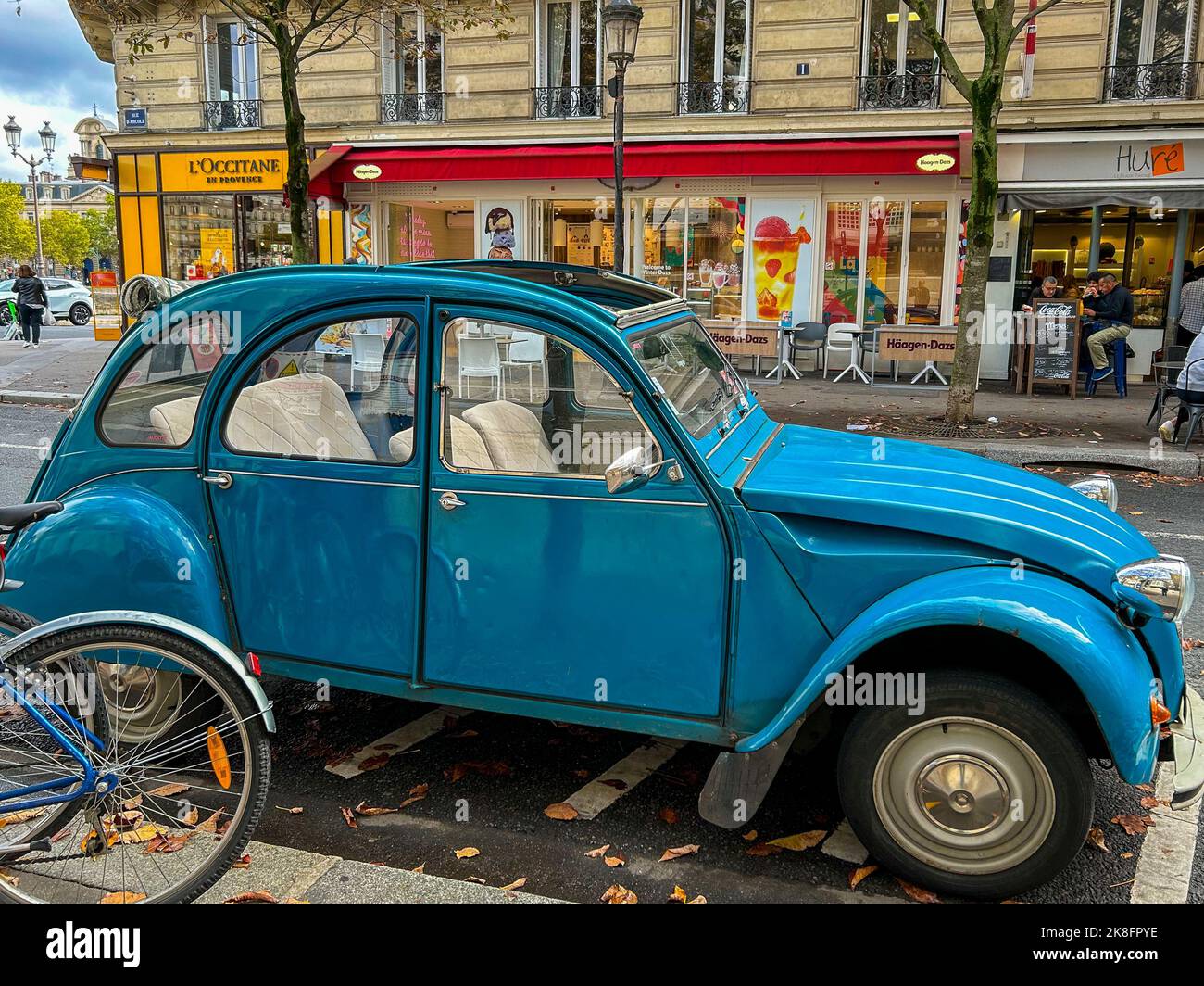 Paris, France, Vintage Citroen 2CV Special, Car Parked on Street, Ile ...