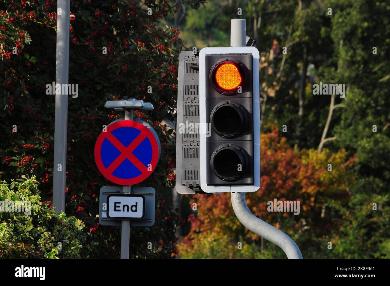 Taffic lights controlling vehicles on UK roads Stock Photo - Alamy