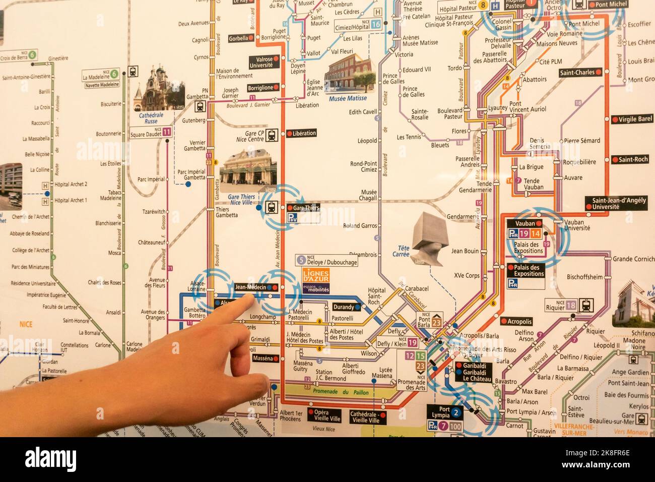 Nice france map hi-res stock photography and images - Alamy