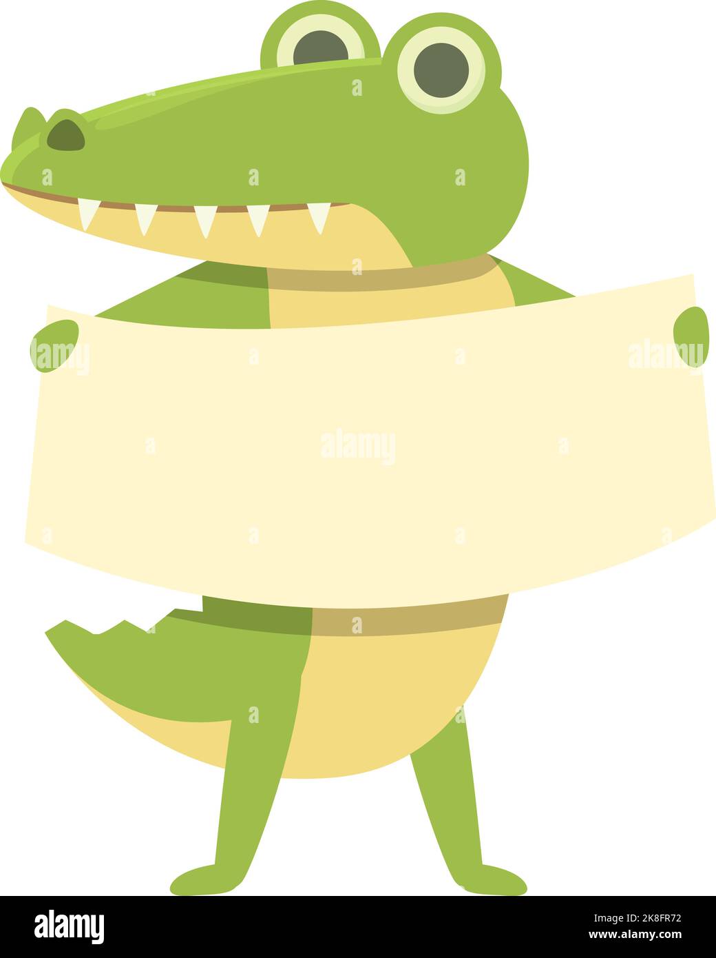 Alligator banner icon cartoon vector. Jungle kid. Cute animal Stock ...