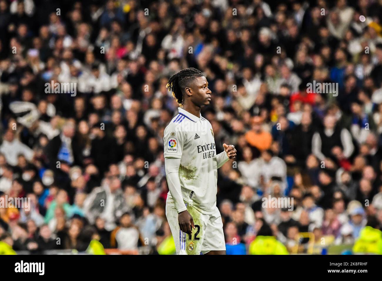 MADRID, SPAIN - OCTOBER 22: Eduardo Camavinga of Real Madrid CF during ...