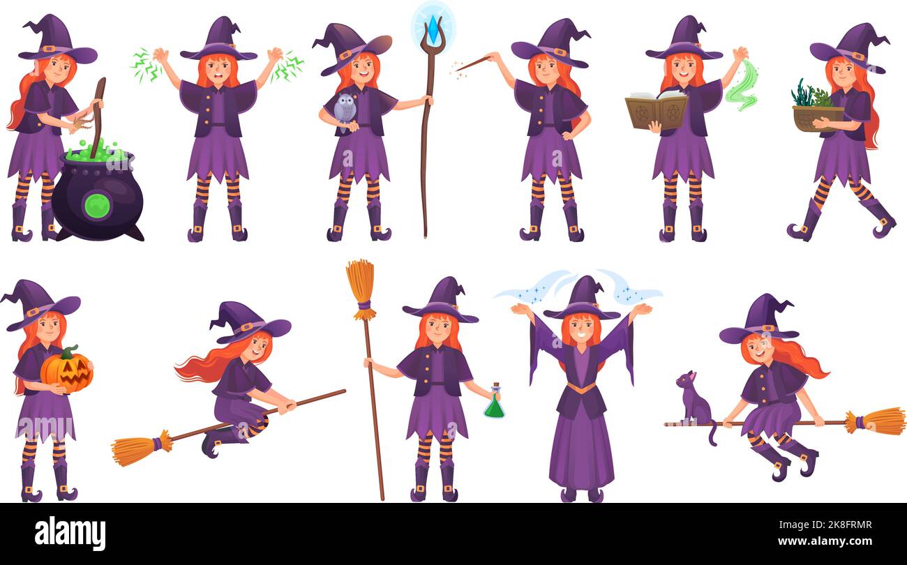 Cartoon wizard woman smiling Stock Vector Images - Alamy