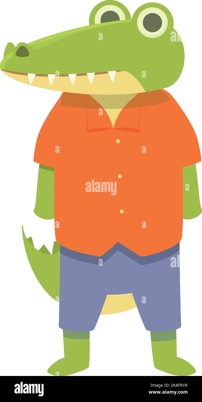 Alligator kid icon cartoon vector. Cute animal. Gator baby Stock Vector ...