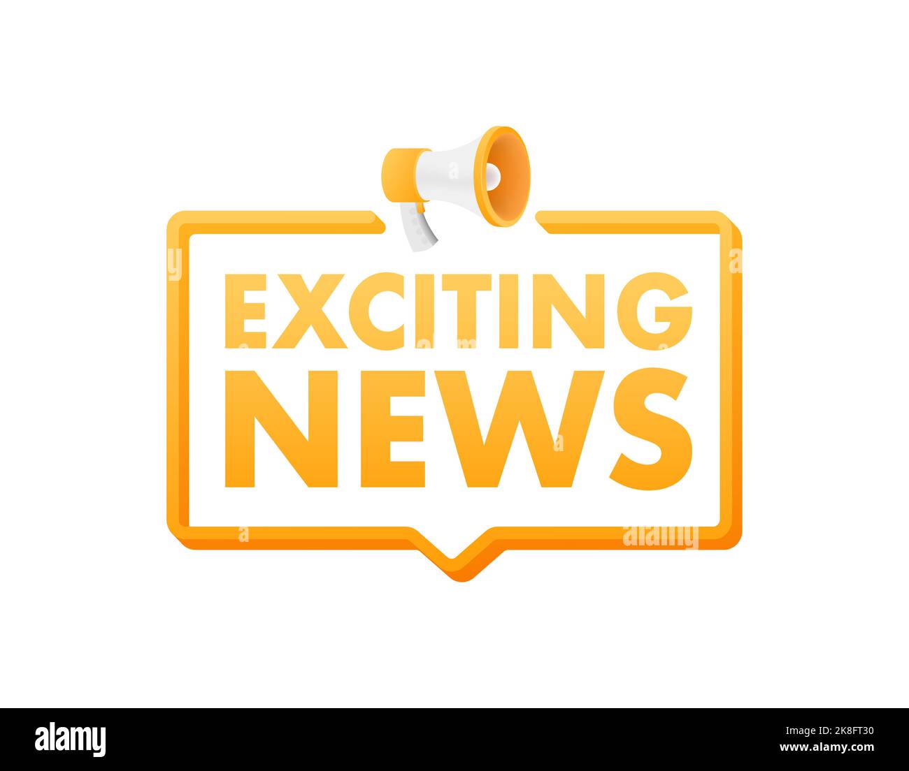 Hand Holding Megaphone with exciting news. Megaphone banner. Web design ...