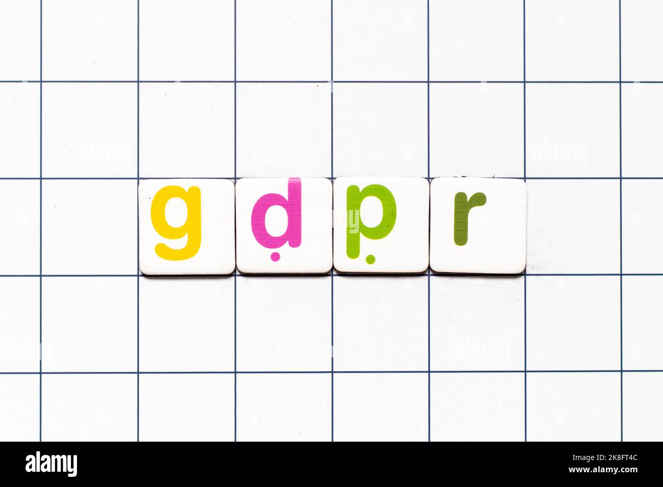 Colorful tile letter in word GDPR (General Data Protection Regulation ...