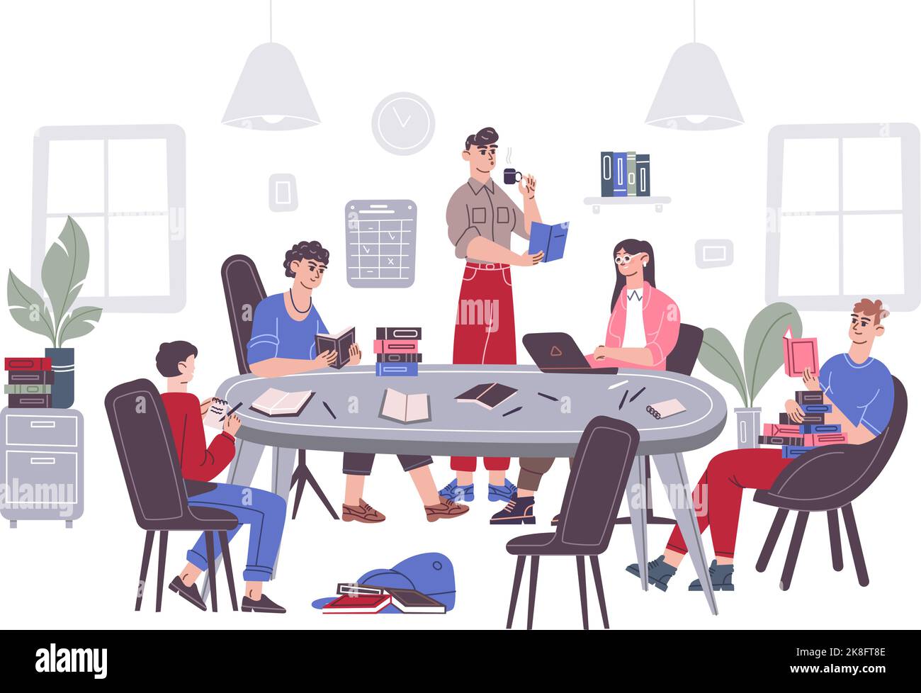 Students group working in class Cut Out Stock Images & Pictures - Alamy