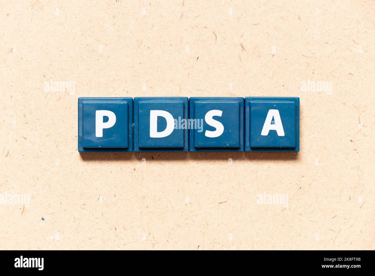 Tile letter in english word PDSA (Abbreviation of plan do study act) on ...
