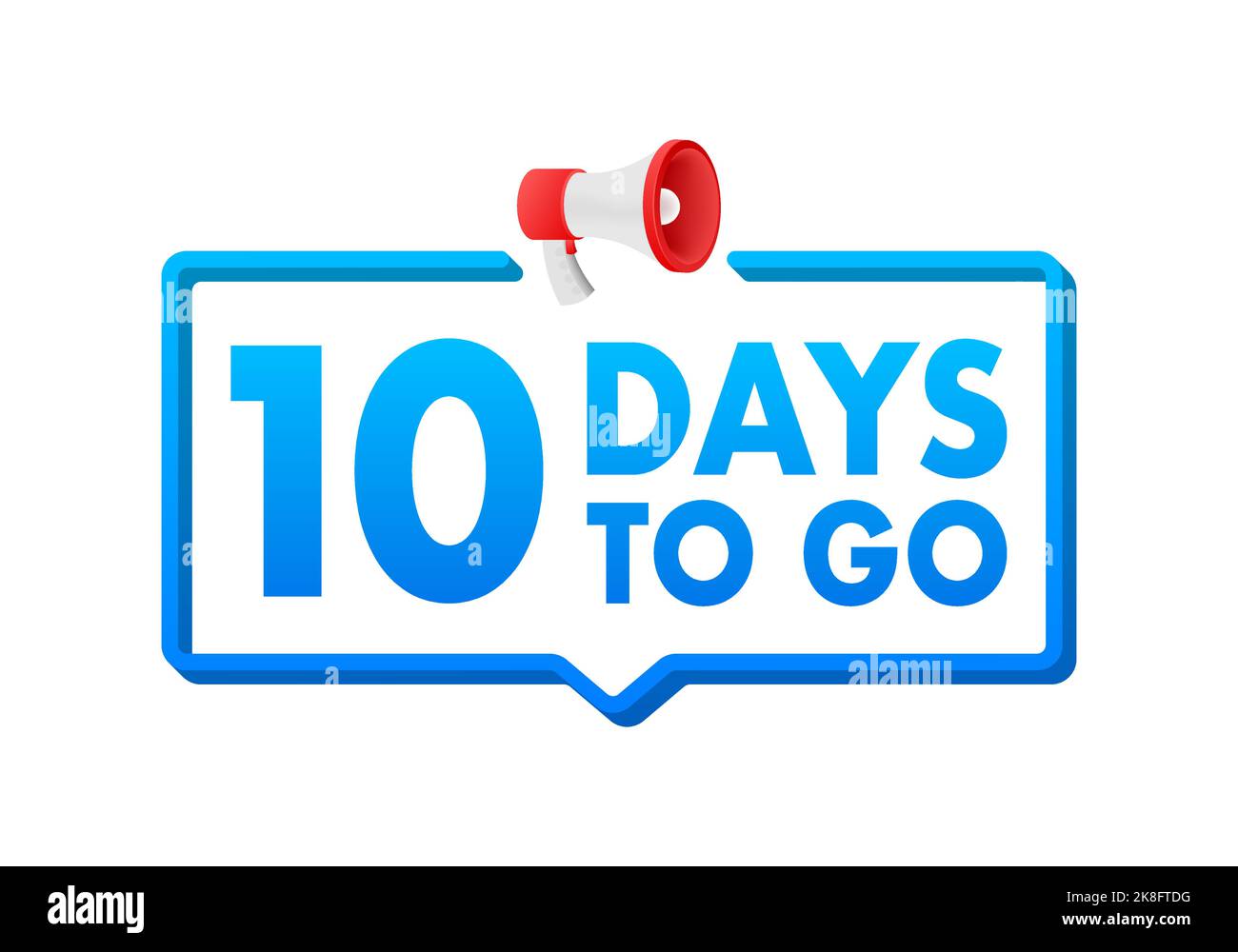 10 Days to go. Countdown timer. Clock icon. Time icon. Count time sale ...