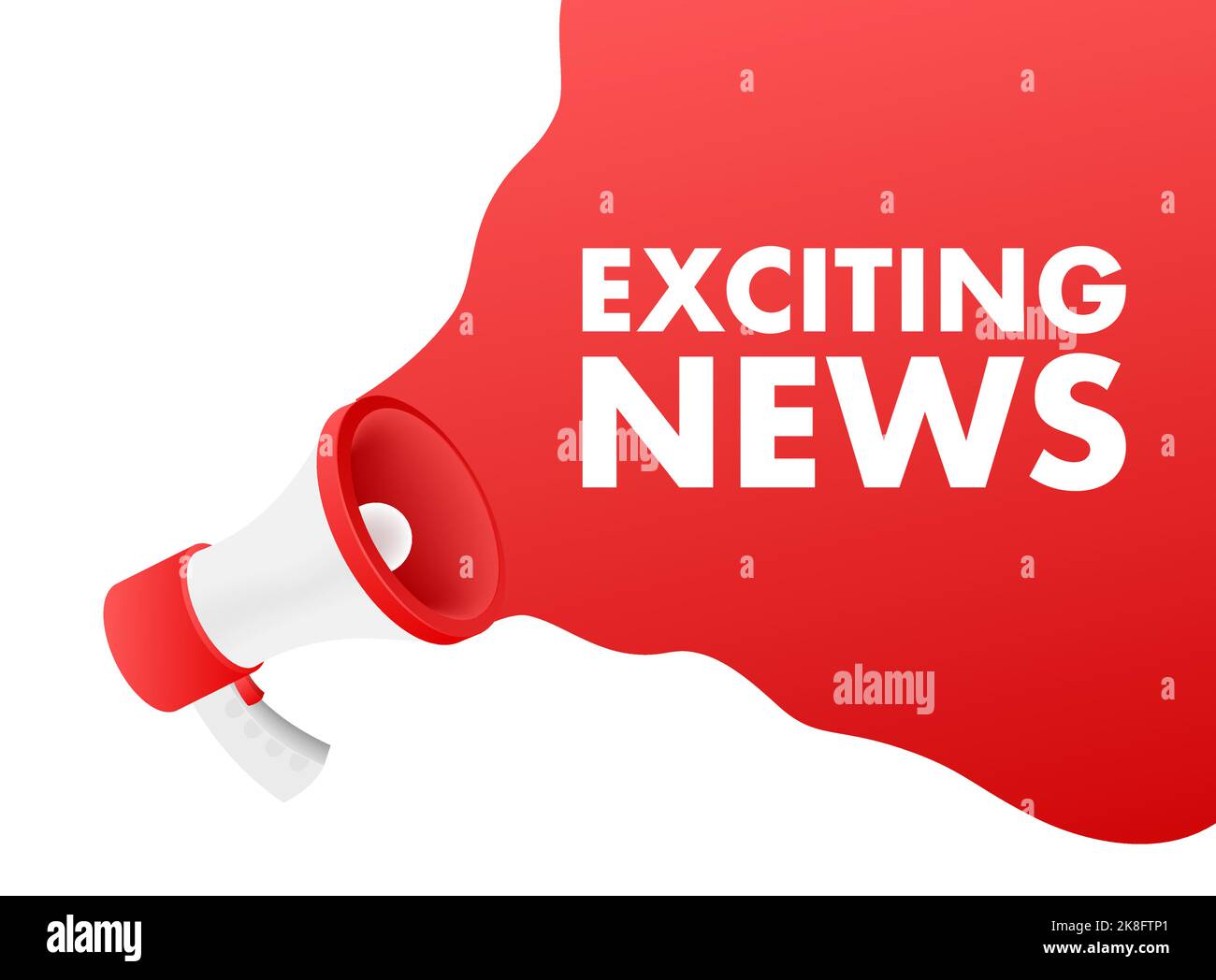 Hand Holding Megaphone with exciting news. Megaphone banner. Web design ...