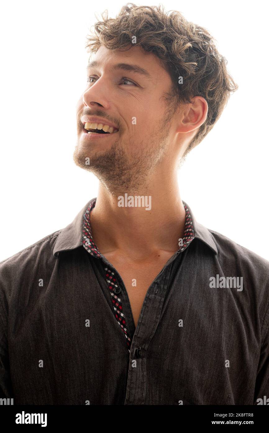 A portrait of a young smiling man Stock Photo - Alamy