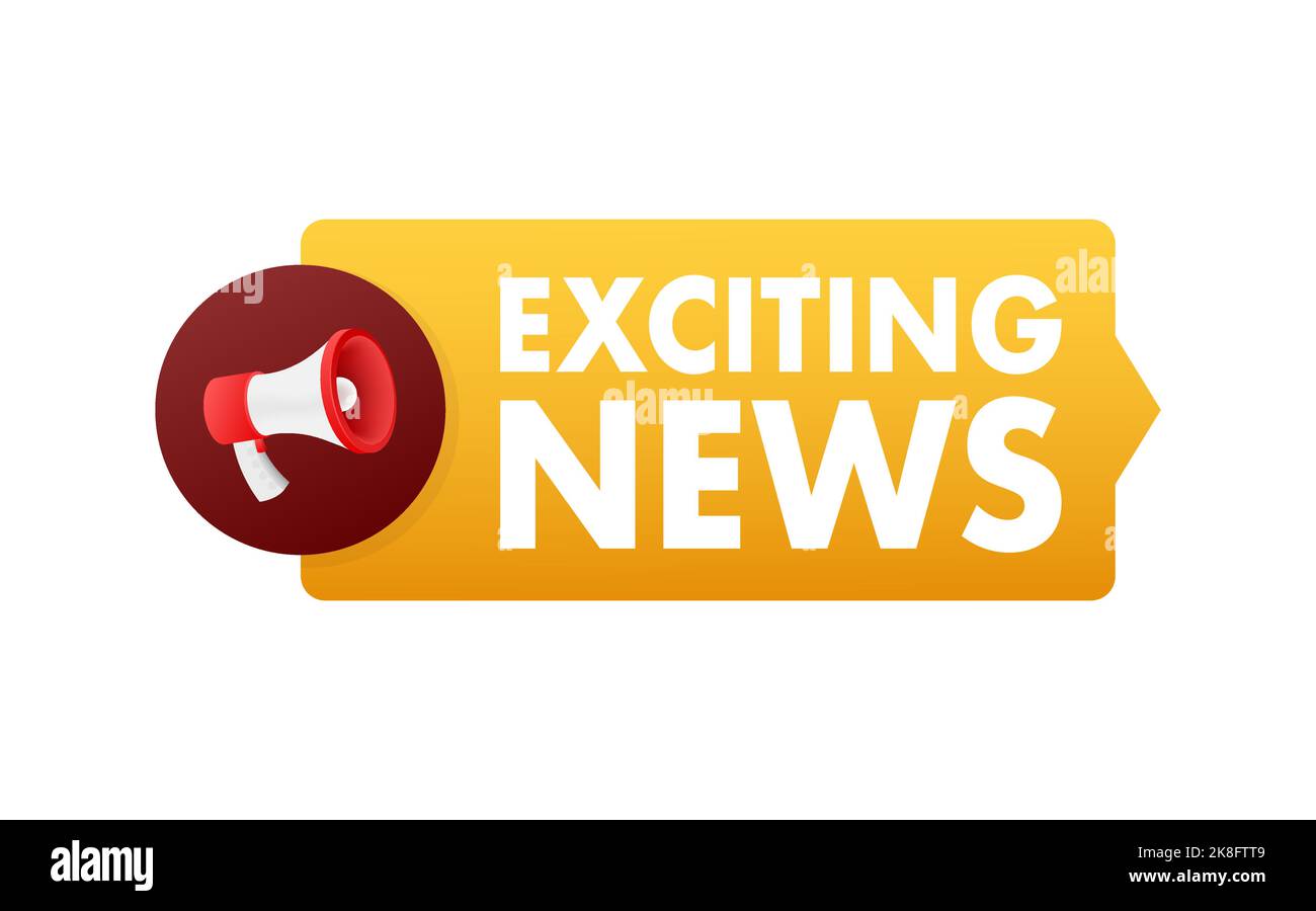 Hand Holding Megaphone with exciting news. Megaphone banner. Web design ...