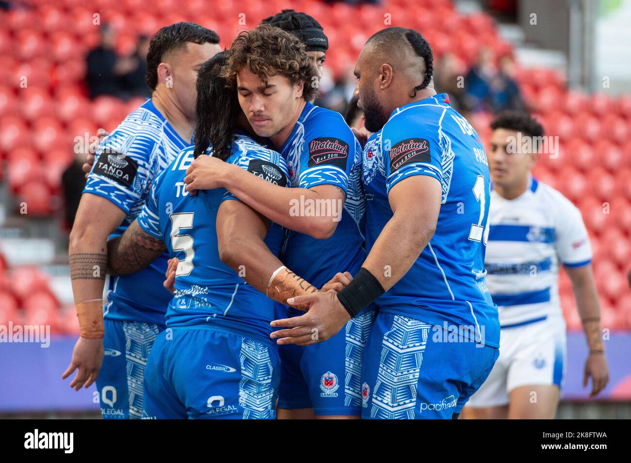 Doncaster, England - 23rd October 2022 - Rugby League World Cup Samoa ...