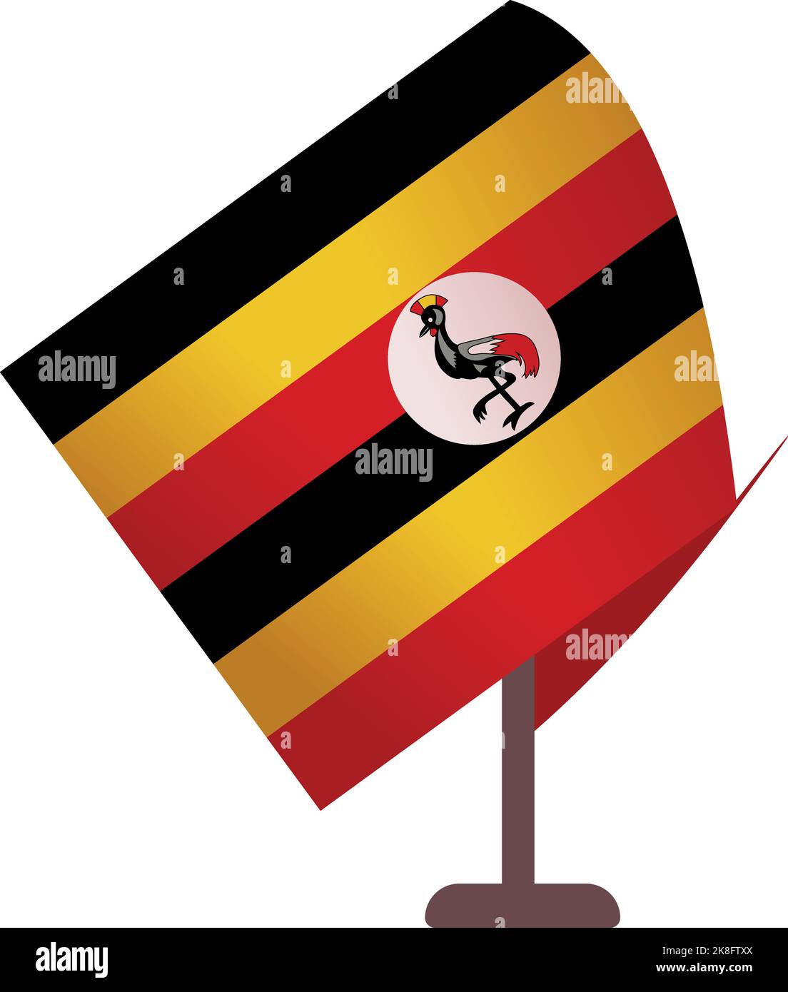 Wood Uganda flag icon cartoon vector. National heroes. Republic country ...