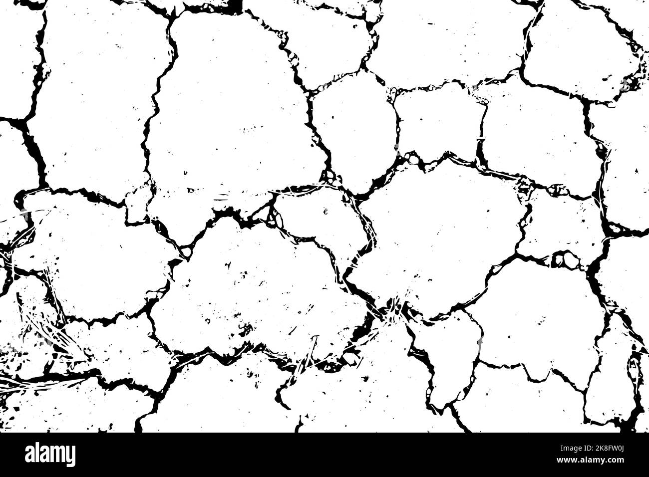 Grunge black and white crack texture background. Abstract messy and ...