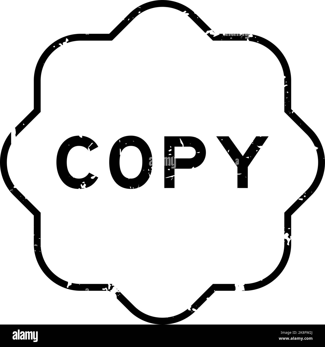 Grunge black copy word rubber seal stamp on white background Stock ...