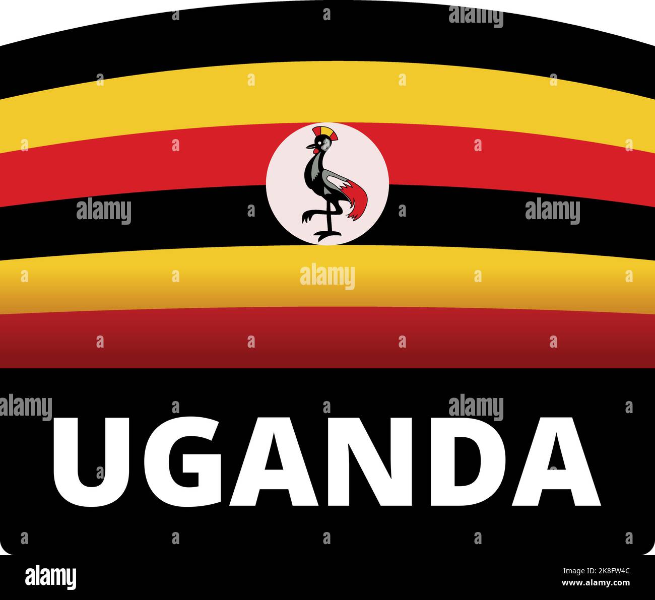 Uganda national flag icon cartoon vector. Heroes stand. Africa day ...