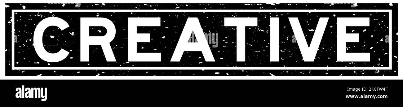 Grunge black creative word square rubber seal stamp on white background Stock Vector Image & Art ...