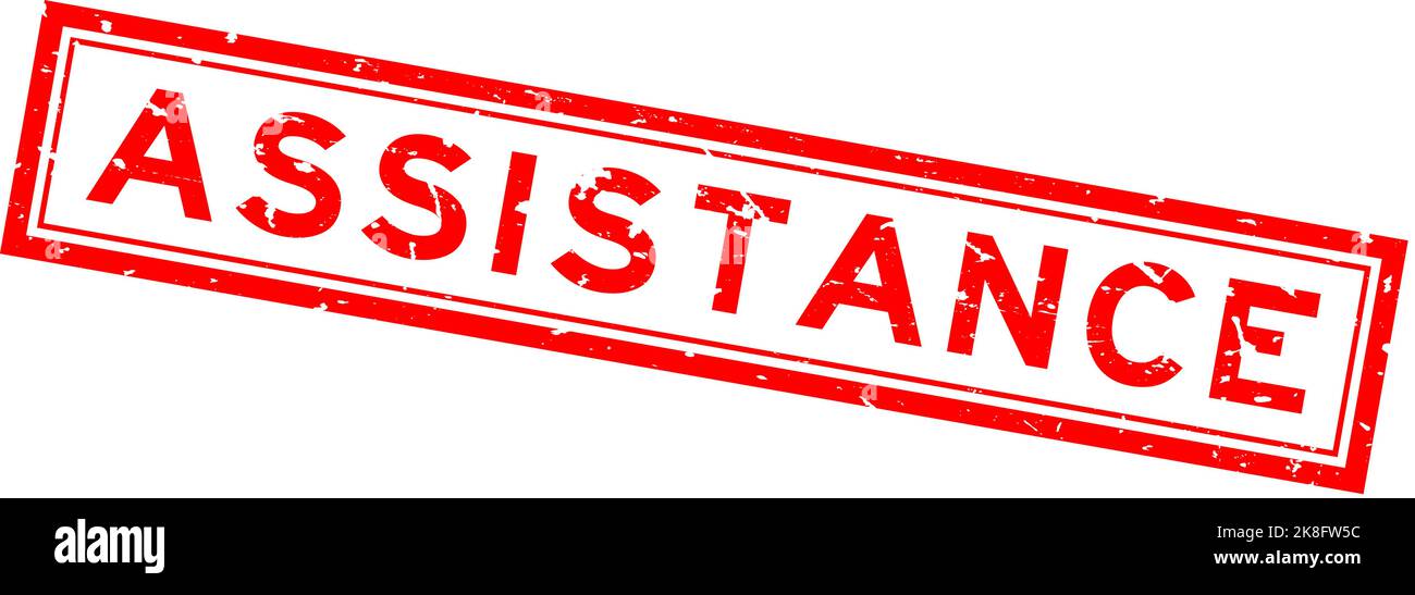 Grunge red assistance word square rubber seal stamp on white background Stock Vector Image & Art ...