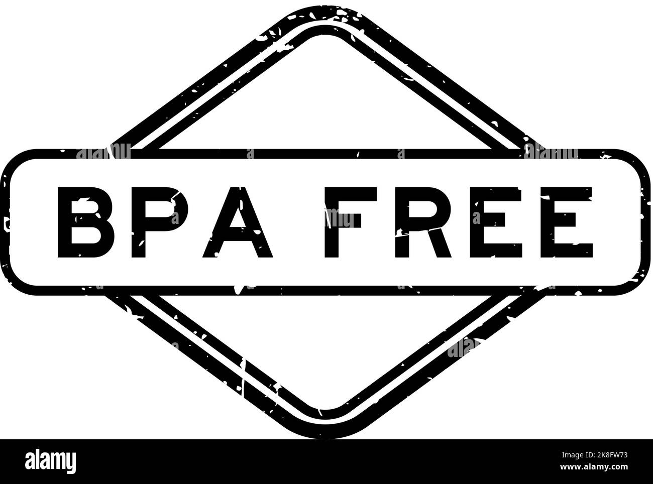 Grunge black BPA (Bisphenol A) free word rubber seal stamp on white ...