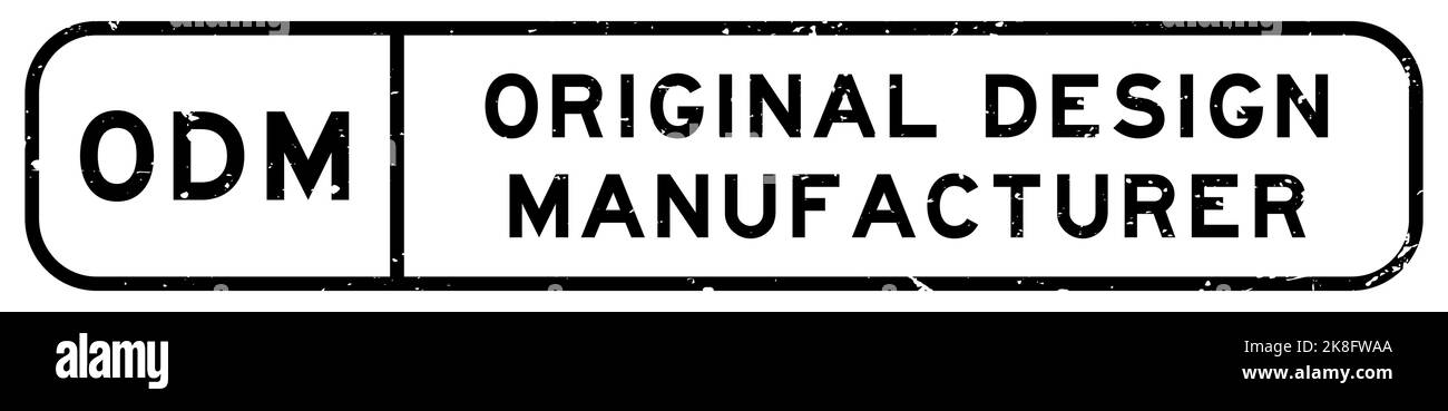 Grunge black ODM Original design manufacturer word square rubber seal ...