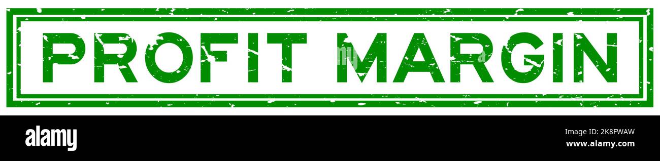 Grunge green profit margin word sqaure rubber seal stamp on white background Stock Vector Image ...