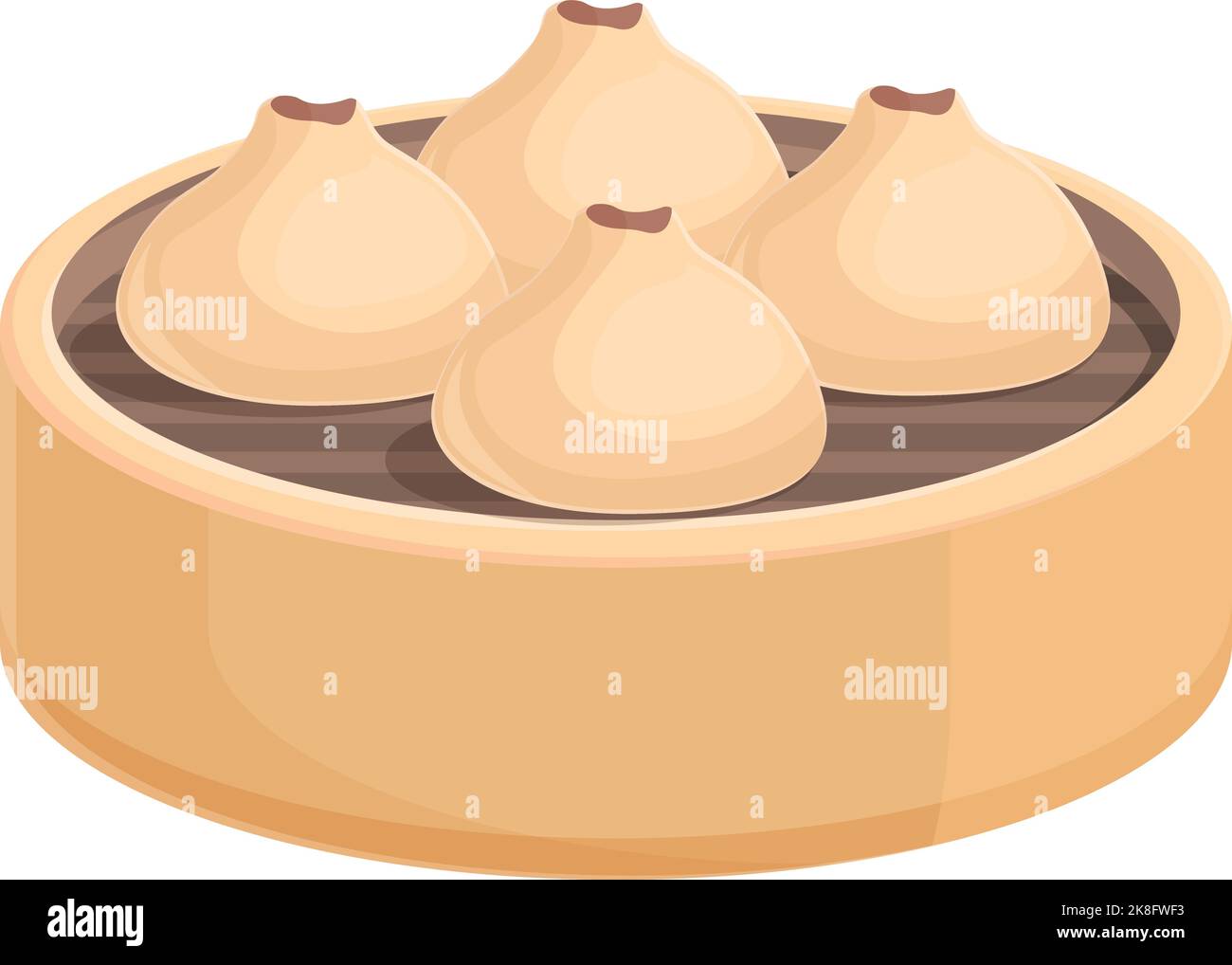 Asian steam food icon cartoon vector. Bun bao. Steamed plate Stock ...