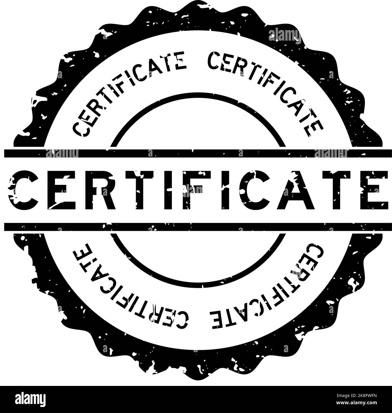 Grunge black certificate word round rubber seal stamp on white background Stock Vector Image ...