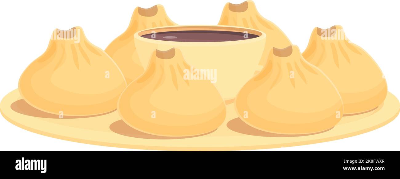 Taiwan food icon cartoon vector. Baozi bun. Asian steam Stock Vector ...