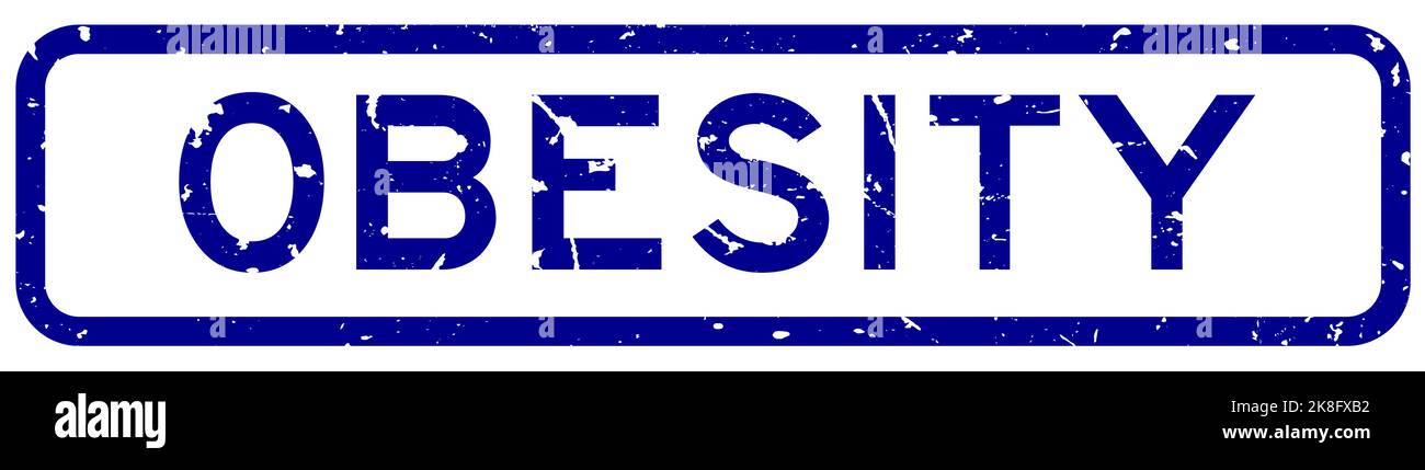 Grunge blue obesity word square rubber seal stamp on white background Stock Vector Image & Art ...