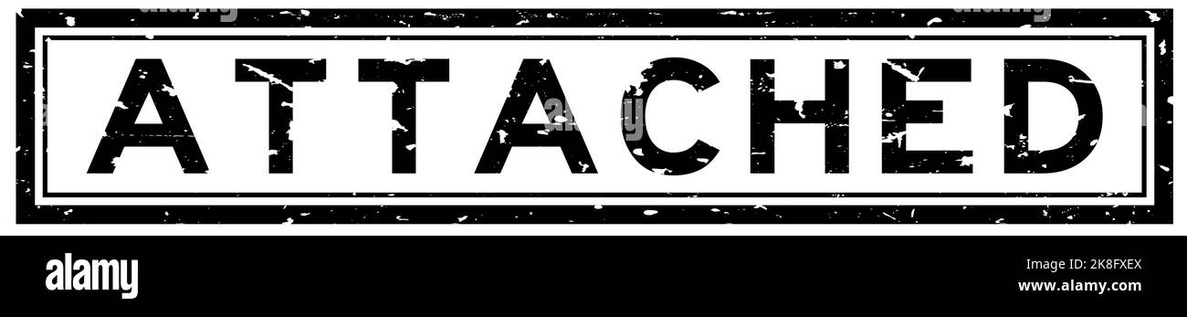 Grunge black attached word square rubber seal stamp on white background Stock Vector Image & Art ...