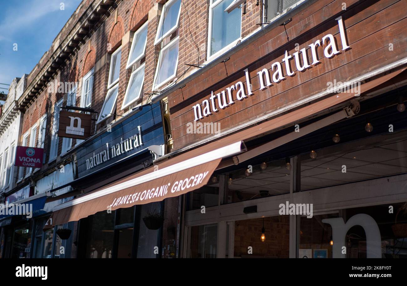 A view of the Natural Natural organic Japanese grocery store in Ealing ...