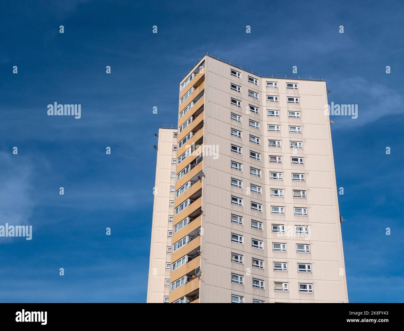 A tower block housing estate rises into the sky above Acton in West ...