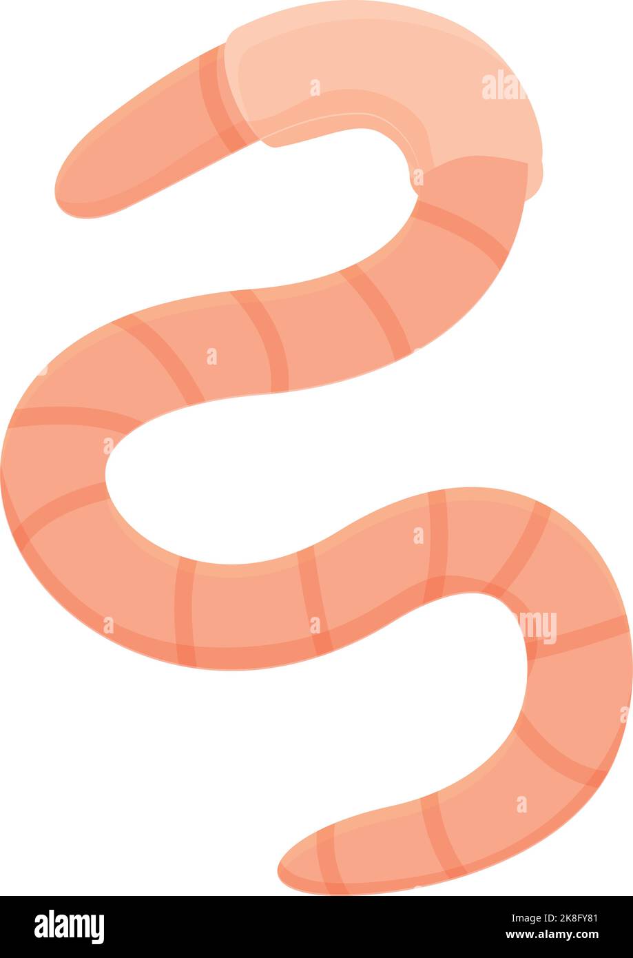 Red worm icon cartoon vector. Dirt farm. Fun ground Stock Vector Image ...