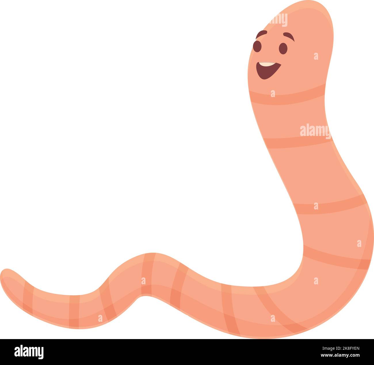 Soil worm icon cartoon vector. Cute garden. Red mascot Stock Vector ...