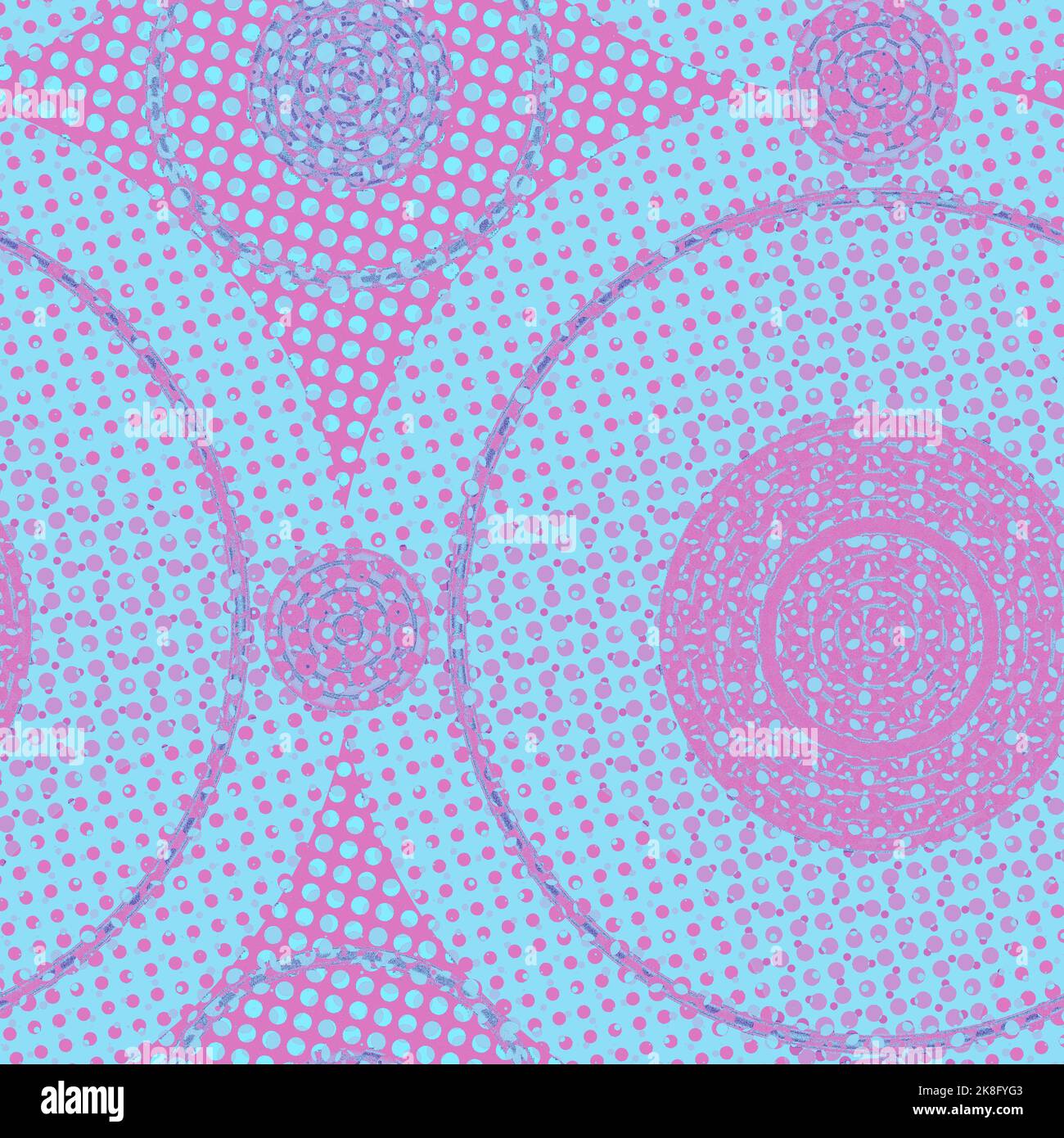 Seamless Geometric In Pink And Azure Abstract Modern Pattern Created