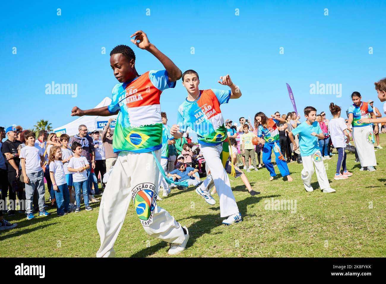 Palermo, Sicily, Italy. 23rd Oct, 2022. Capoeira exhibition during the ...
