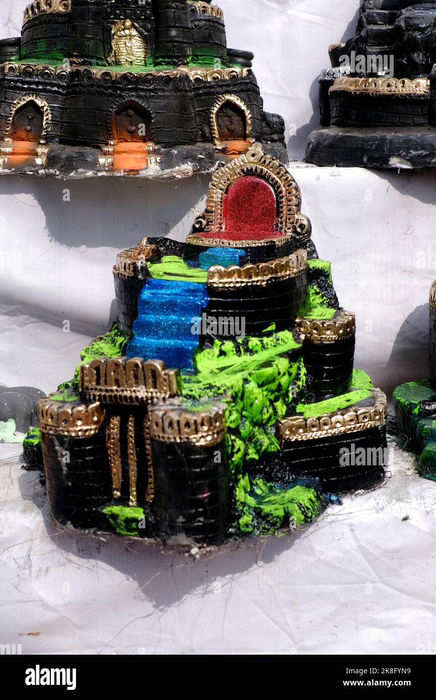 A variety of colorful statues are being sold in Diwali Festival, India ...