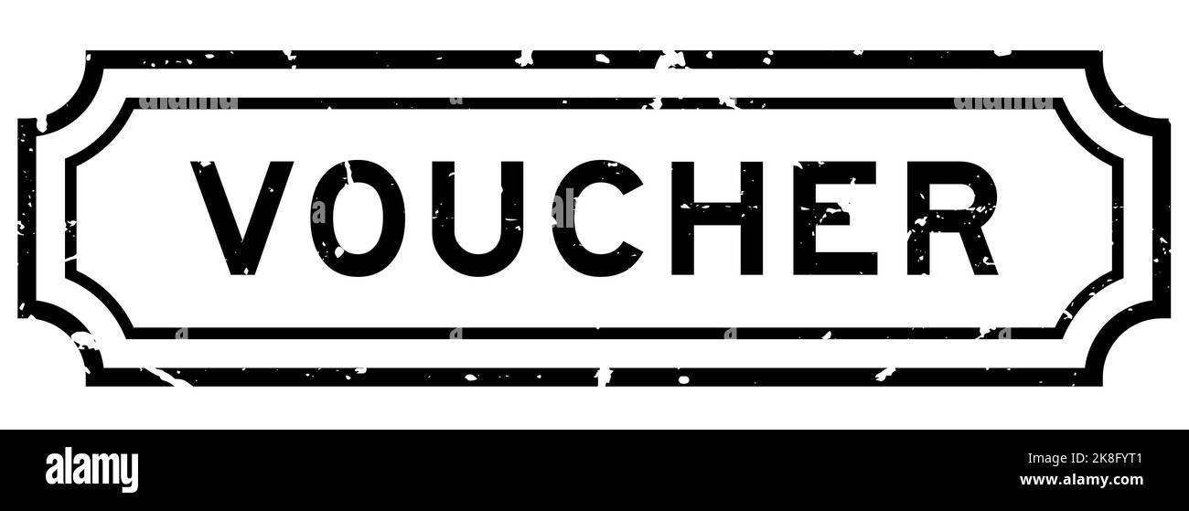 Grunge black voucher word rubber seal stamp on white background Stock ...