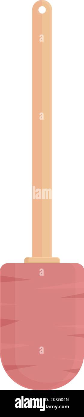 Plastic toilet brush icon cartoon vector. Cleaner broom. Tool water ...