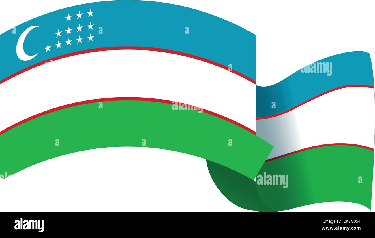 Uzbekistan wind flag icon cartoon vector. Cover day. National sign ...