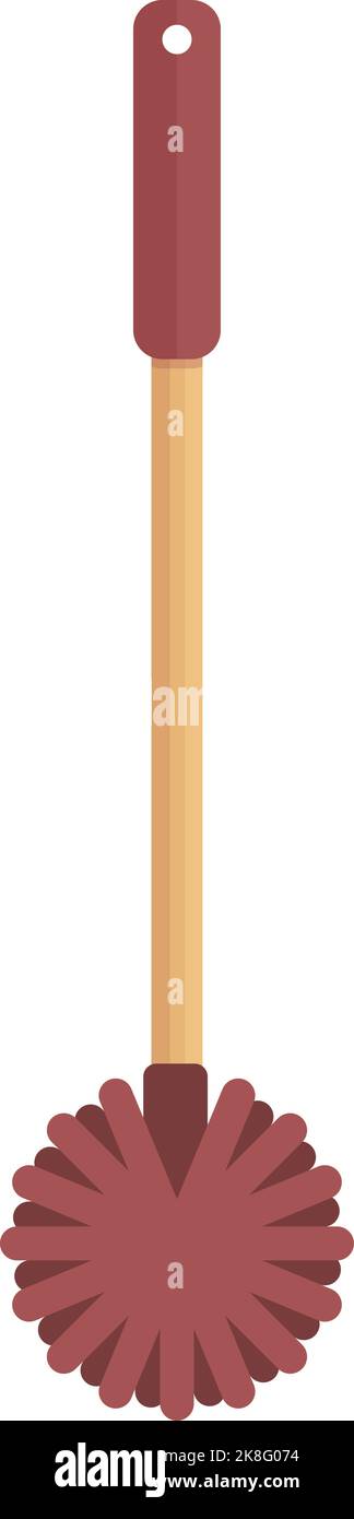 Wc tool icon cartoon vector. Clean bowl. Cleaner broom Stock Vector ...